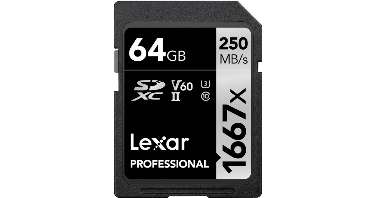 Lexar Professional 1667x SDHC / SDXC 64 GB UHS-II (Speed Class 3 ...