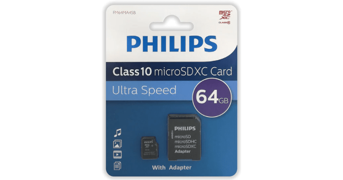 Philips microSDHC / microSDXC 64 GB Class 10 / UHS Class 1 (U1) / Video ...