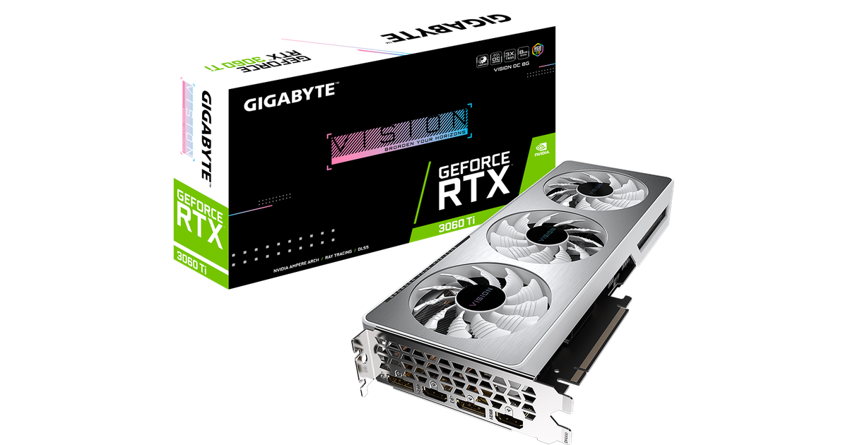 Gigabyte GeForce RTX 3060 Ti VISION OC 8G [GV-N306TVISION OC-8GD ...