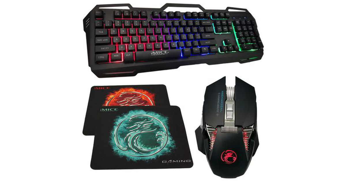 iMice Teclado AK-400 + Mouse T96 + Mousepad S | SoloTodo.cl