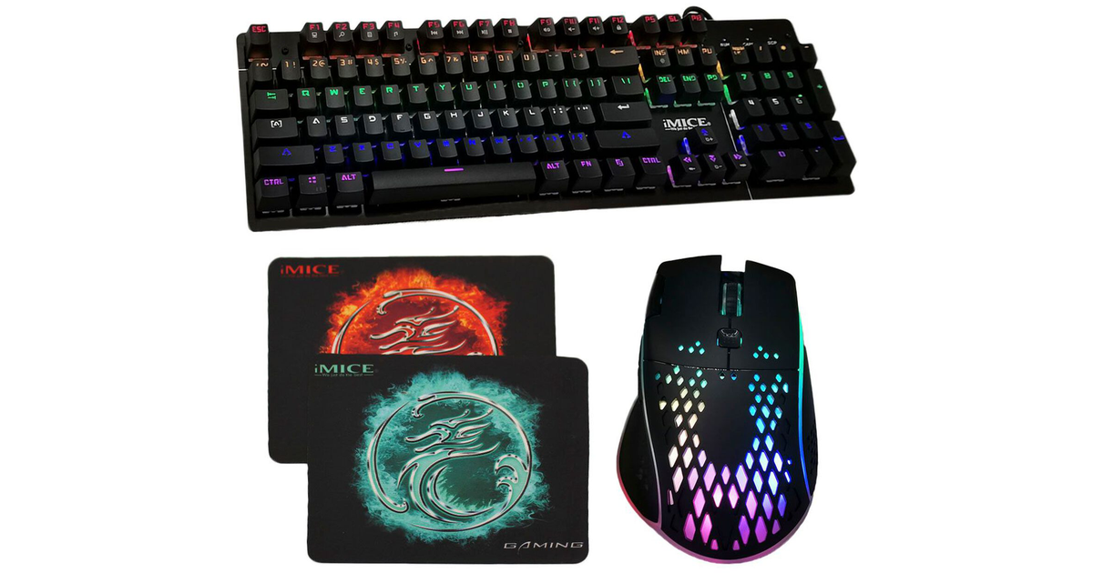 iMice Teclado MK-X80 + Mouse T97 + Mousepad S | SoloTodo.cl