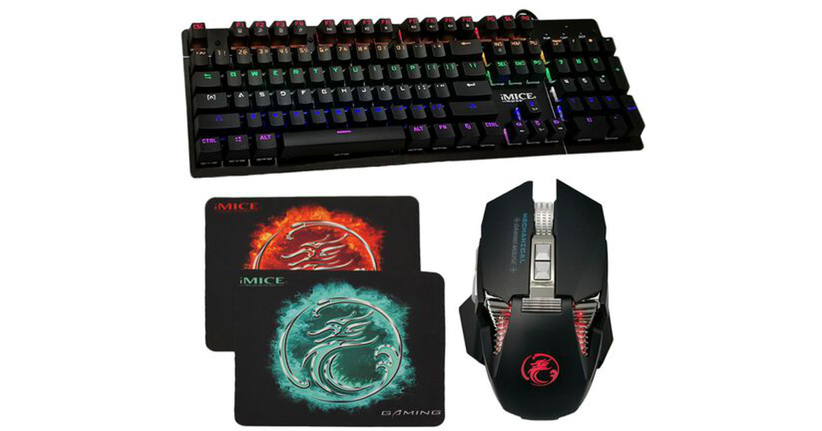 iMice Teclado MK-X80 + Mouse T96 + Mousepad S | SoloTodo.cl