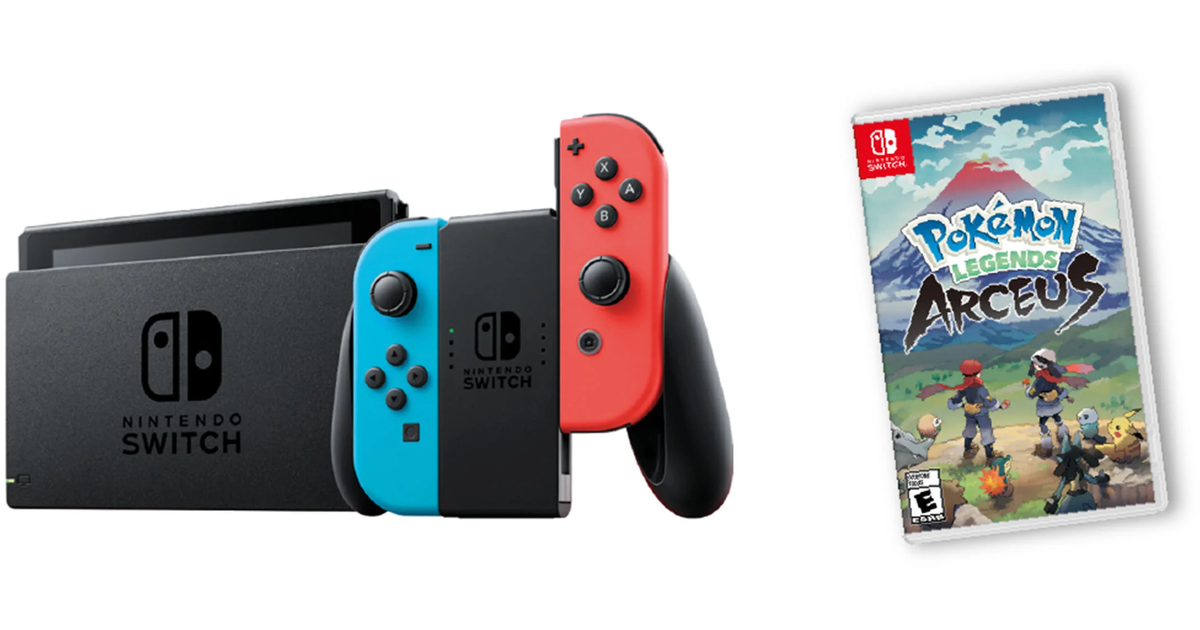 Nintendo Switch Refresh Neon + Pokémon Legends Arceus | SoloTodo.cl