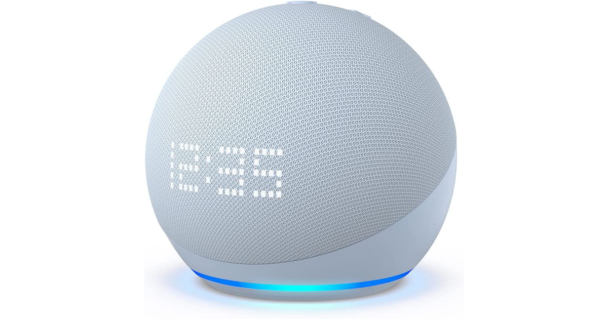 Amazon Echo Dot 5th Gen Clock - Cloud Blue | SoloTodo.cl