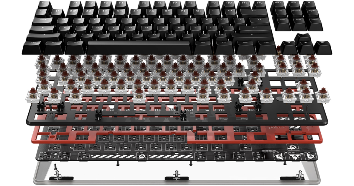 Pulsar PCMK ANSI TKL Keyboard Barebone Black - Kailh Box Red Linear ...