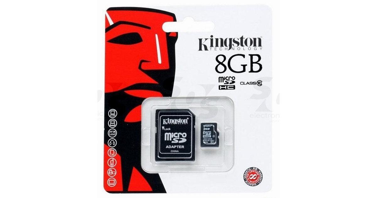 Kingston microSDHC 8 GB UHS-I (Class 10 / Speed Class 1) (SDC10/8GB ...