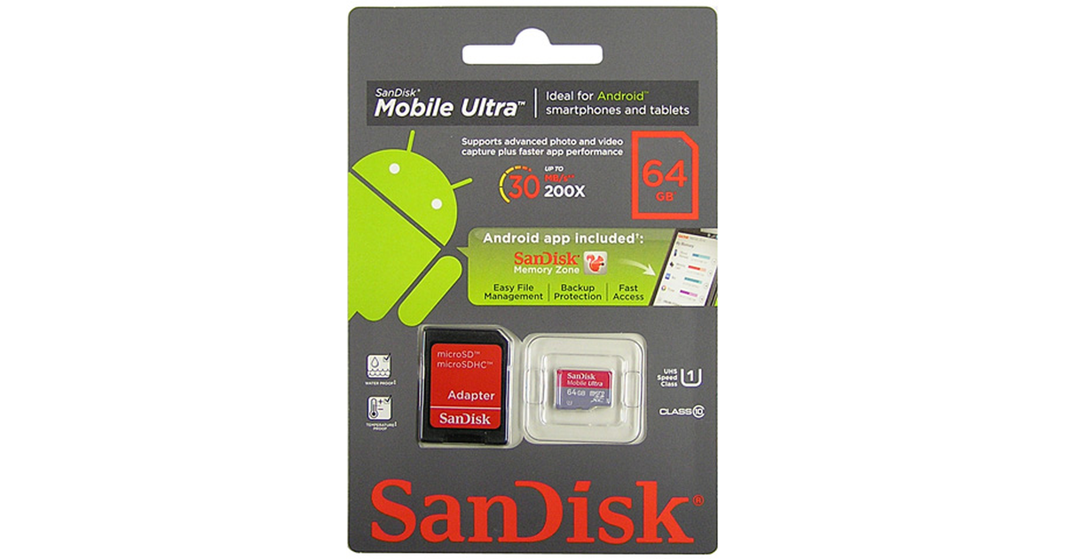 SanDisk Ultra microSDXC 64 GB UHS-I (Class 10 / Speed Class 1) (SDSDQUA ...