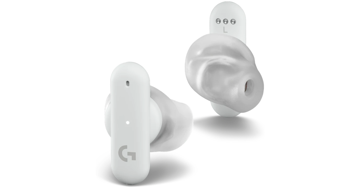 Logitech G FITS True Wireless Gaming Earbuds - White (985-001177 / 985 ...