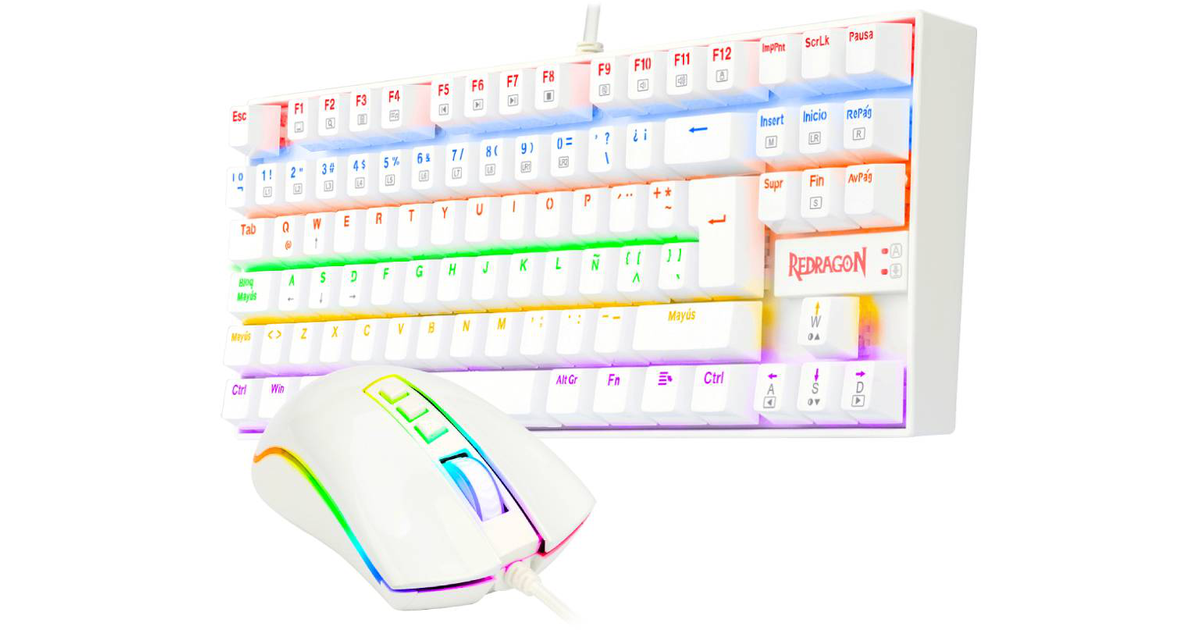 Redragon Kumara K552 Rainbow + Cobra M711-W | SoloTodo.cl