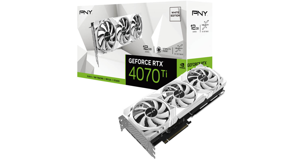 PNY GeForce RTX 4070 Ti 12GB LED Verto White Edition [VCG4070T12TFWXPB1 ...