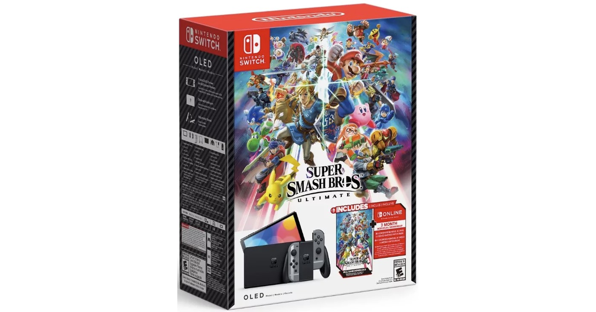 Nintendo Switch OLED Super Smash Bros Edition + Super Smash Bros ...