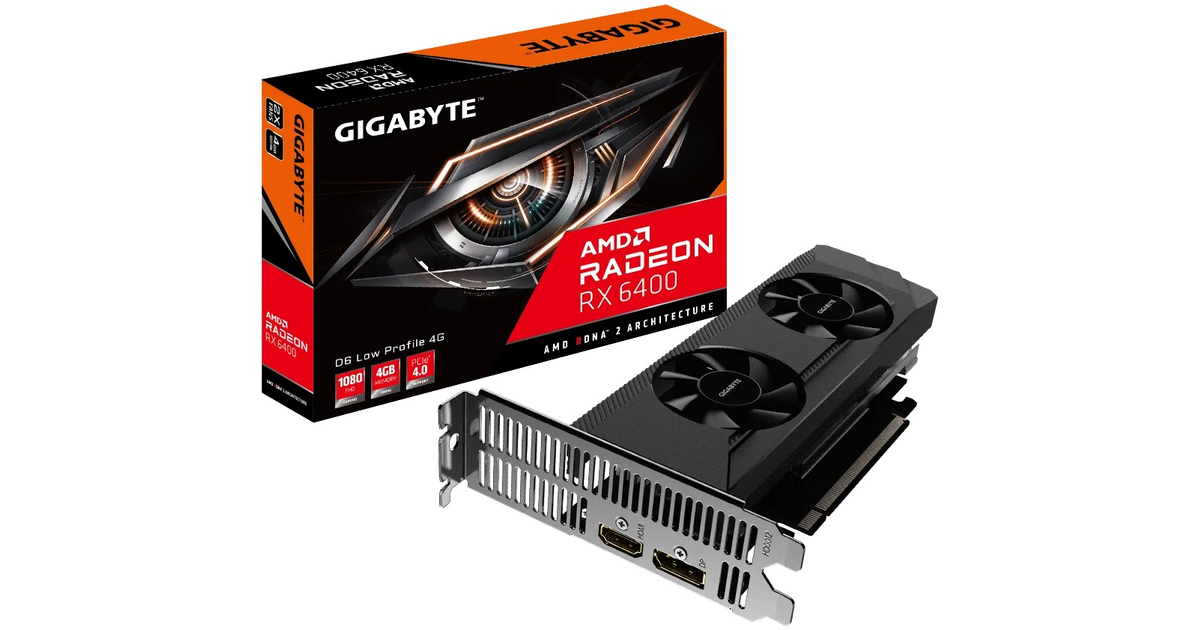Gigabyte Radeon RX 6400 D6 LOW PROFILE 4G [GV-R64D6-4GL] | SoloTodo.cl