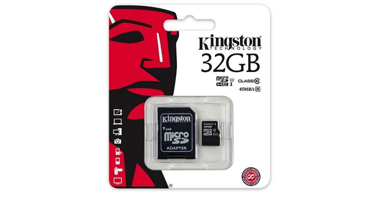 Kingston microSDHC 32 GB UHS-I (Class 10 / Speed Class 1) (SDC10G2/32GB ...