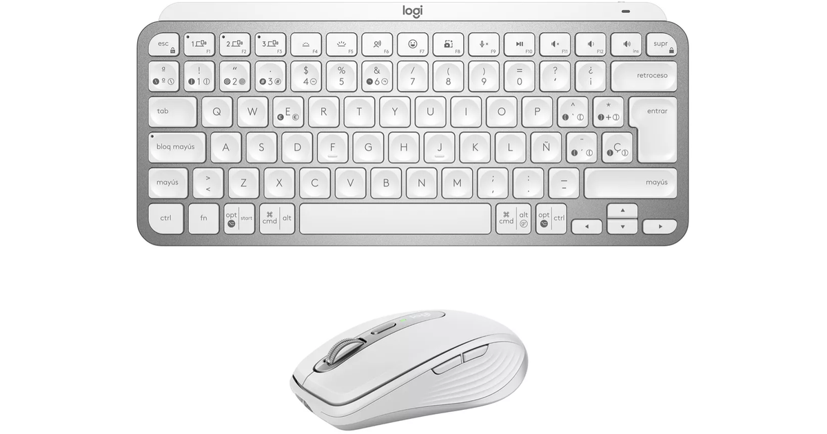 Logitech MX Keys Mini + MX Anywhere 3S - White | SoloTodo.cl