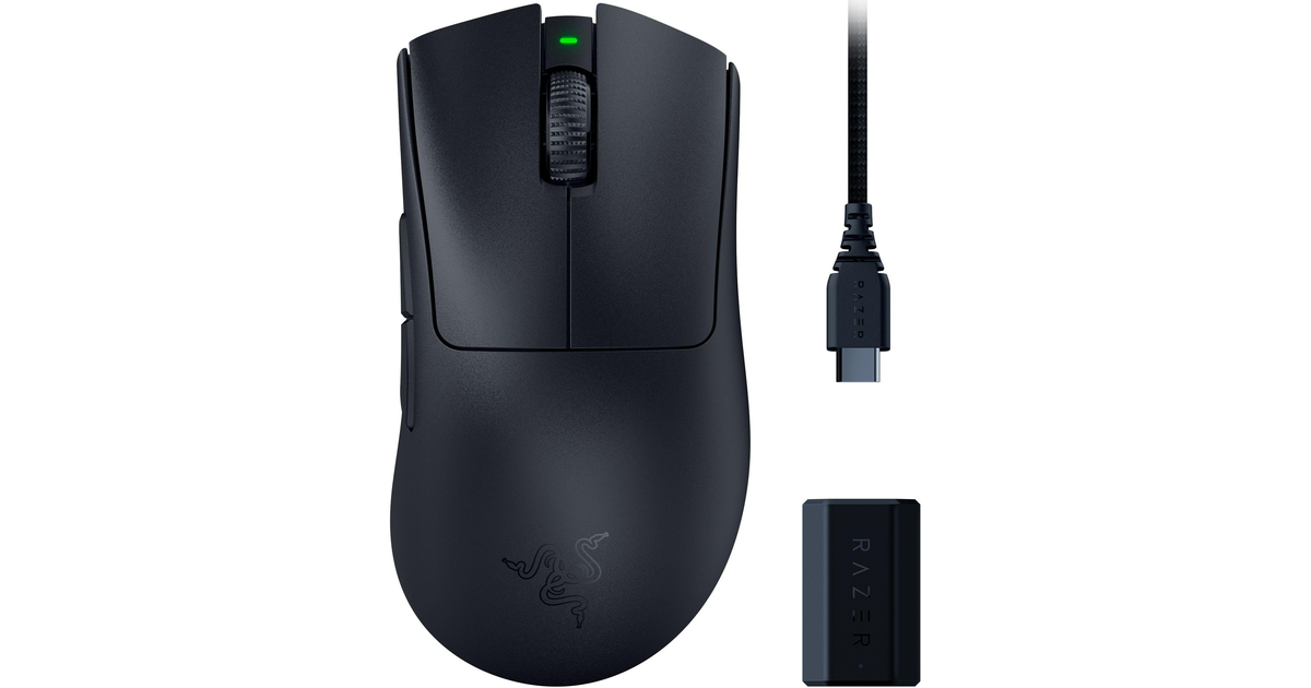 Razer Deathadder V3 Pro + HyperPolling Wireless Dongle Bundle - Black ...