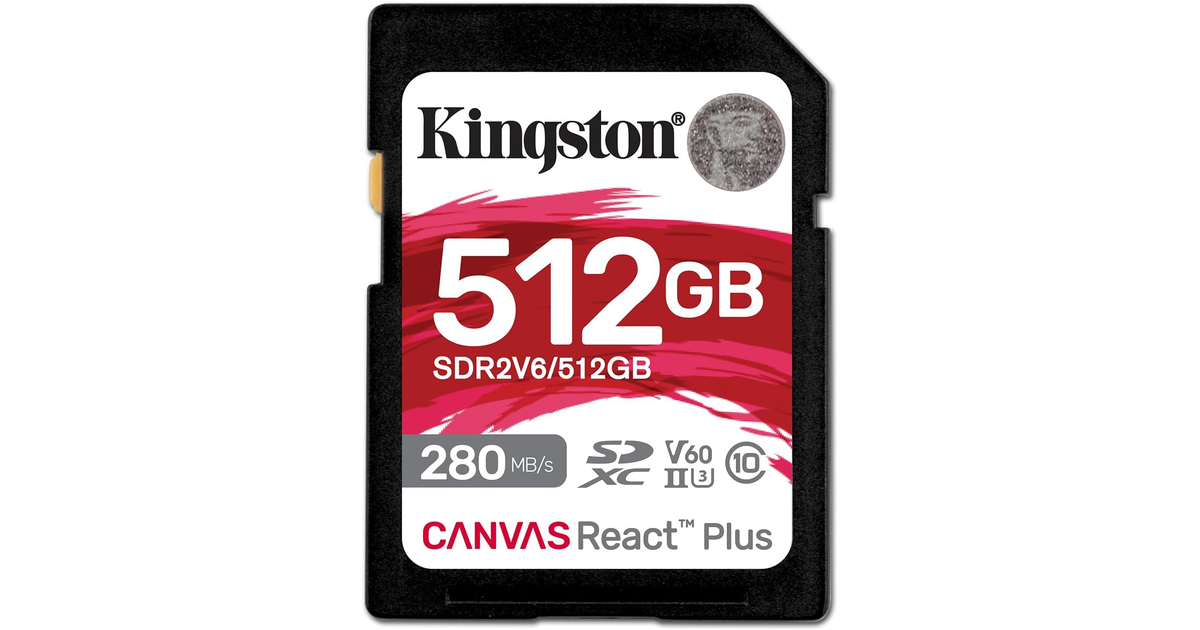 Kingston Canvas React Plus V60 SDXC 512 GB UHS-II (Speed Class 3 ...