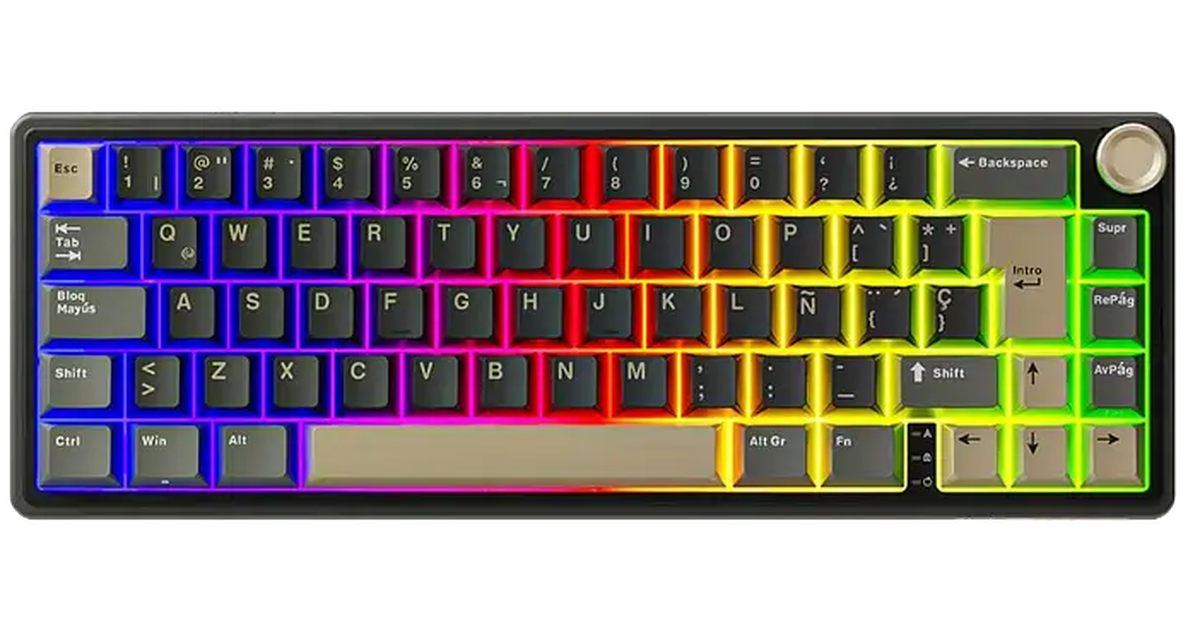 Royal Kludge R65 - Phantom/Chartreuse Switch (RK-TC-R65) | SoloTodo.cl