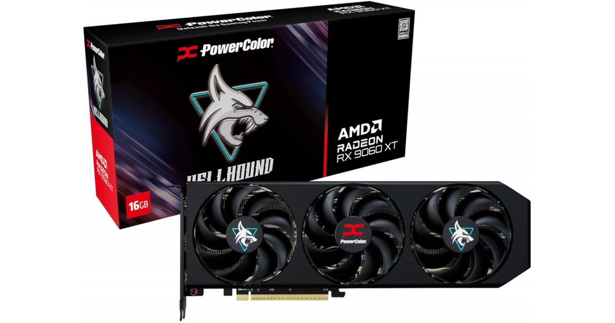 PowerColor Hellhound AMD Radeon RX 9060 XT 16GB GDDR6 [RX9060XT 16G-L ...