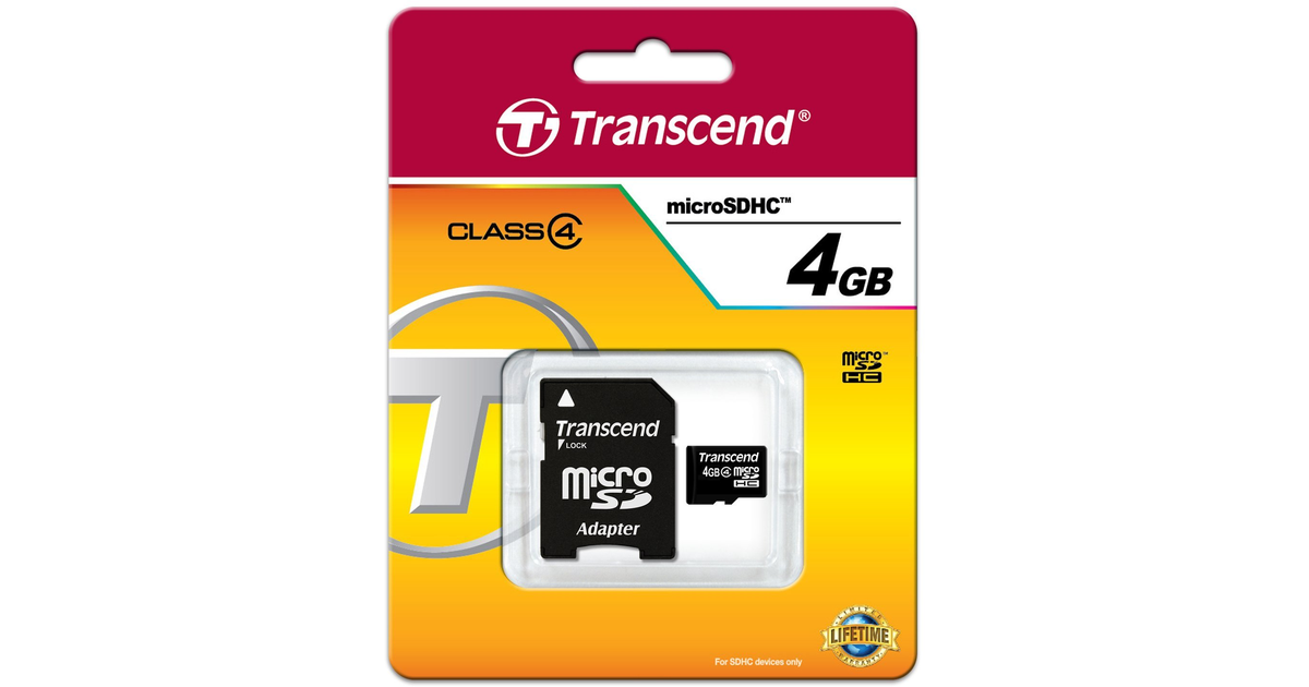 Transcend microSDHC 4 GB Class 4 (TS4GUSDHC4) | SoloTodo.cl