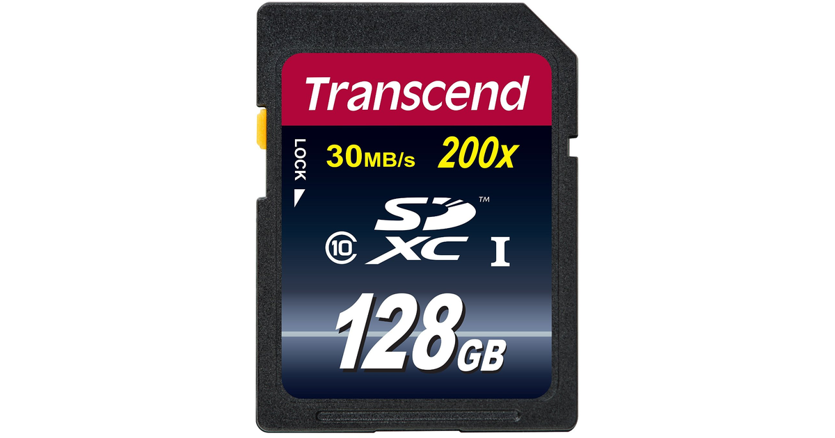 Transcend SDHC / SDXC 128 GB Class 10 / UHS Class 1 (U1) / Video Class ...
