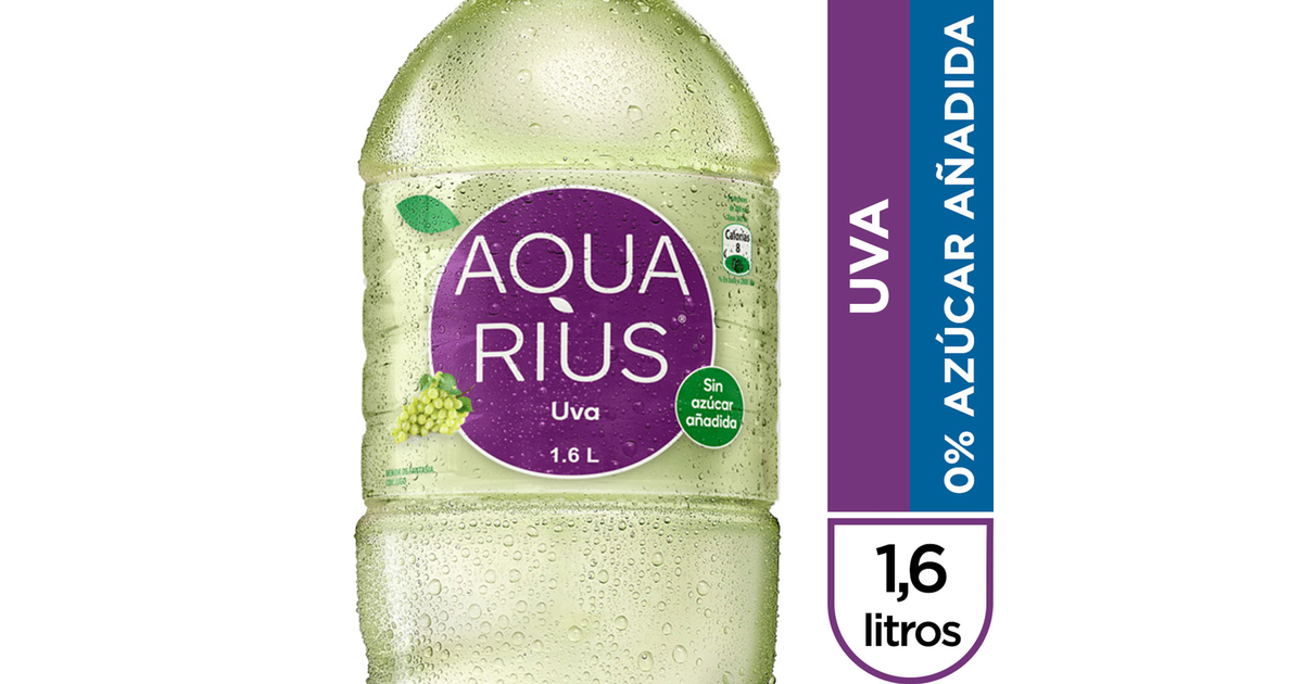 Aquarius Agua Saborizada Uva Botella (1600 mL.) | SoloTodo.cl