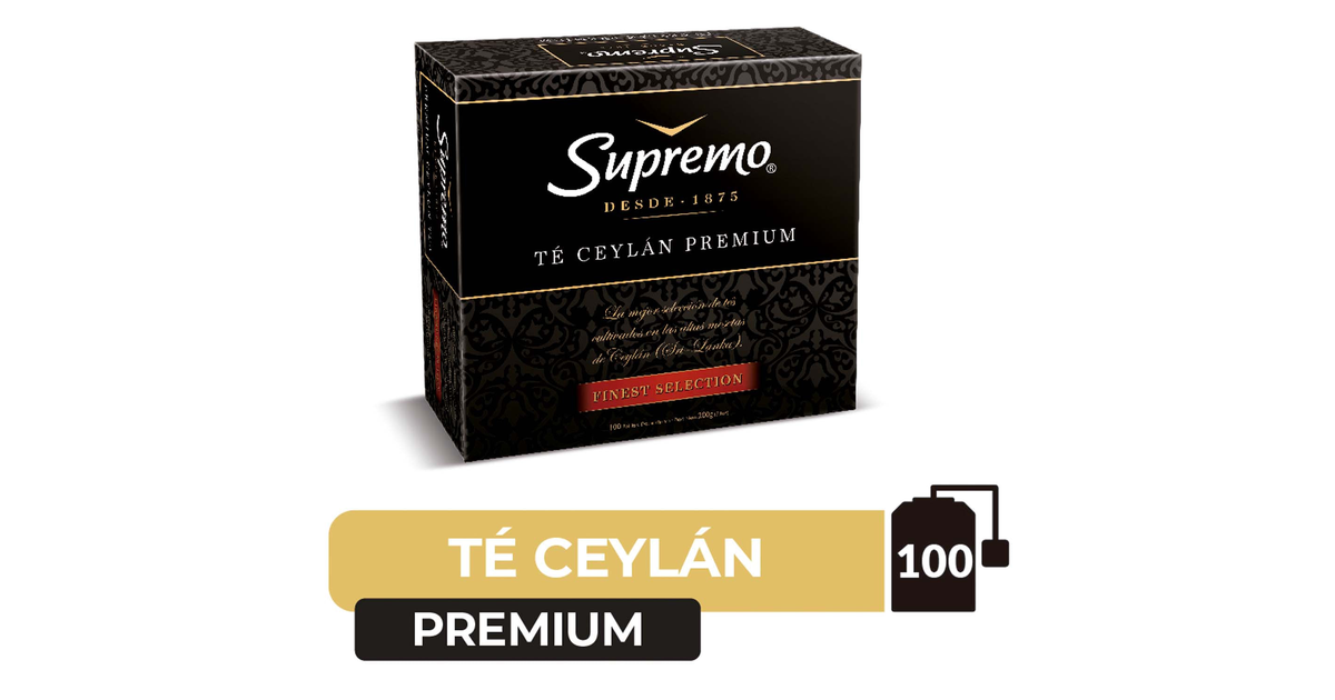 Supremo Té Ceylán Supremo Premium (100 un. / 200 g.) | SoloTodo.cl