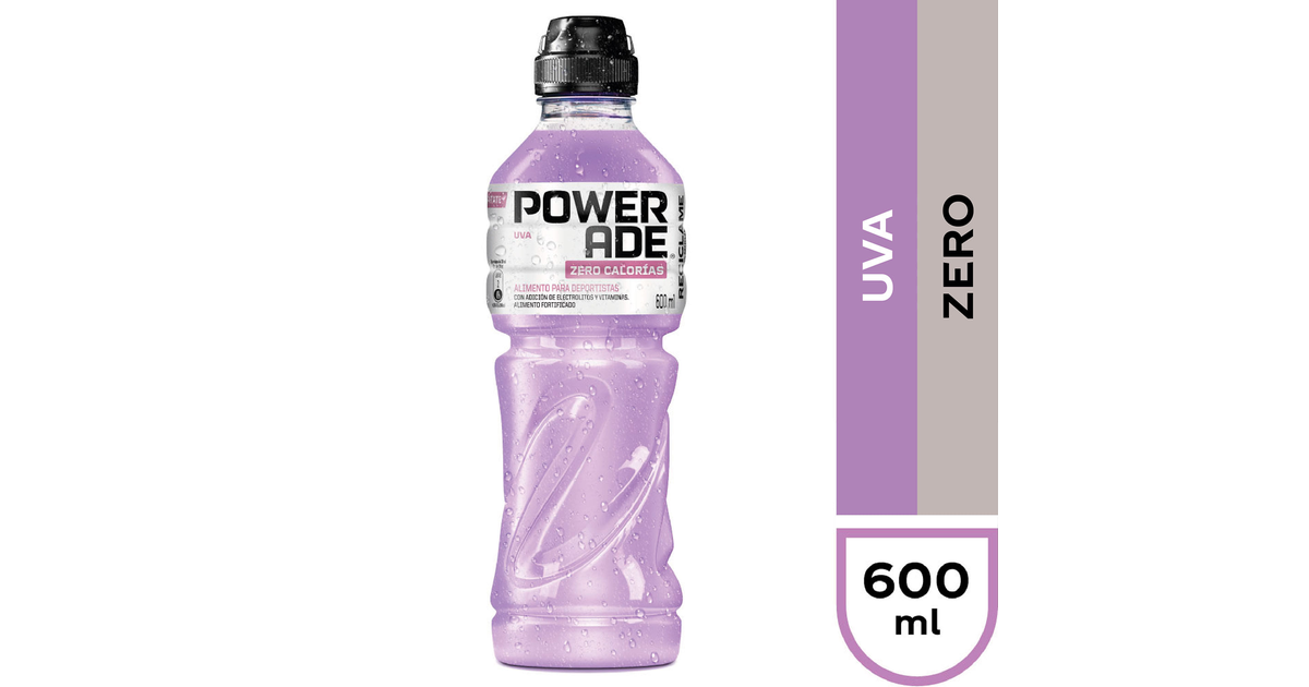 Powerade Bebida Isotónica Zero Uva (1 un. / 600 mL.) | SoloTodo.cl