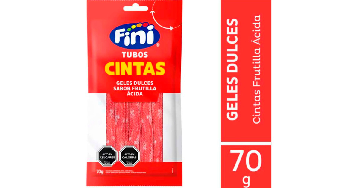 Fini Cintas Frutilla Ácida (1 un. / 70 g.) | SoloTodo.cl