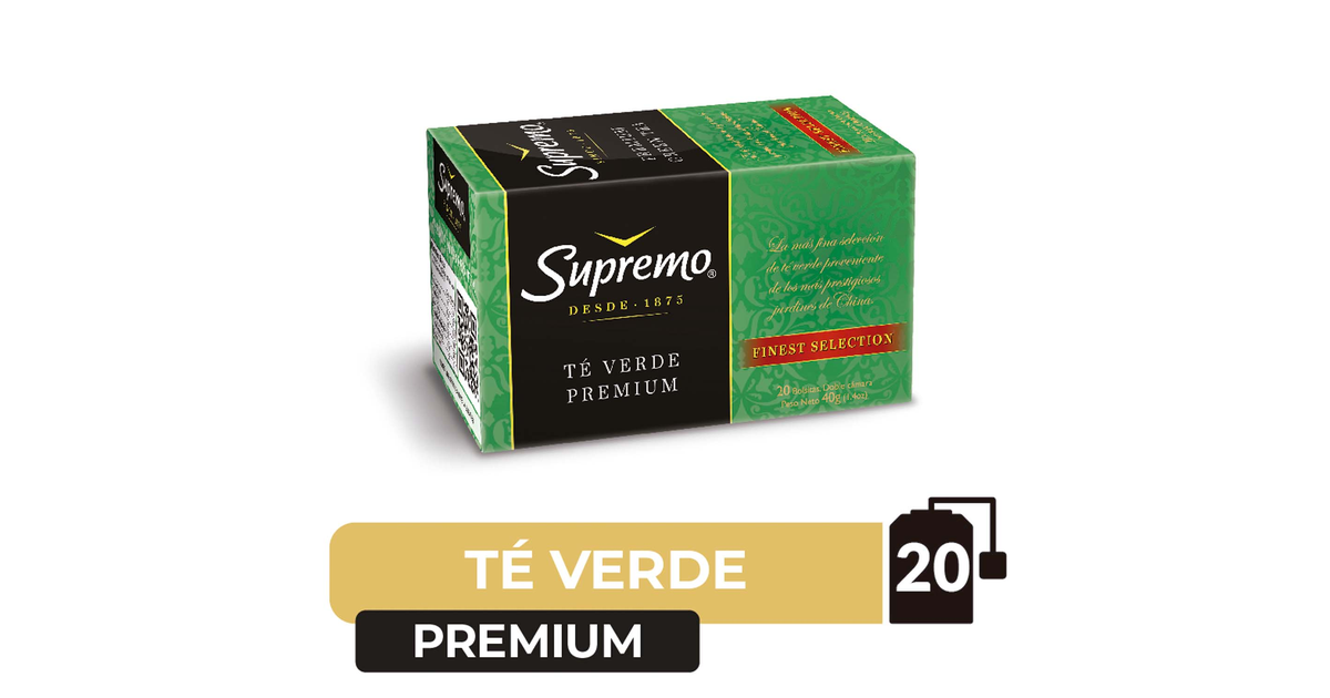 Supremo Té Verde Premium 20 Bolsitas (20 un. / 40 g.) | SoloTodo.cl