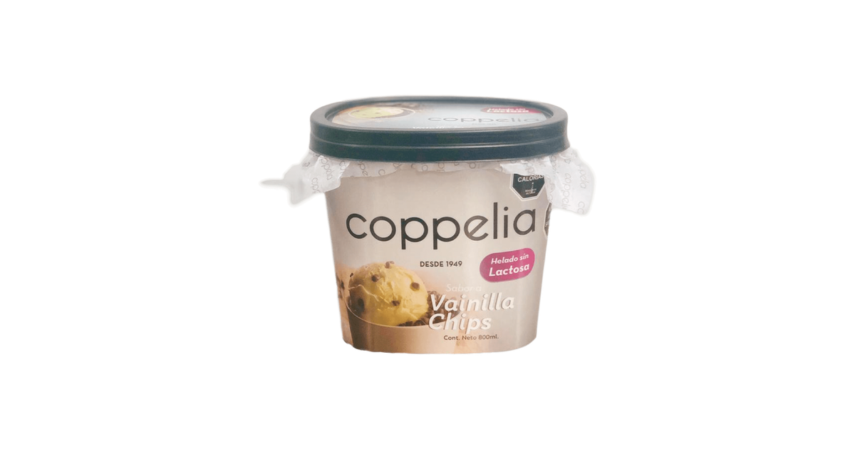 Coppelia Helado Sin Lactosa Vainilla Chips (800 mL.) | SoloTodo.cl