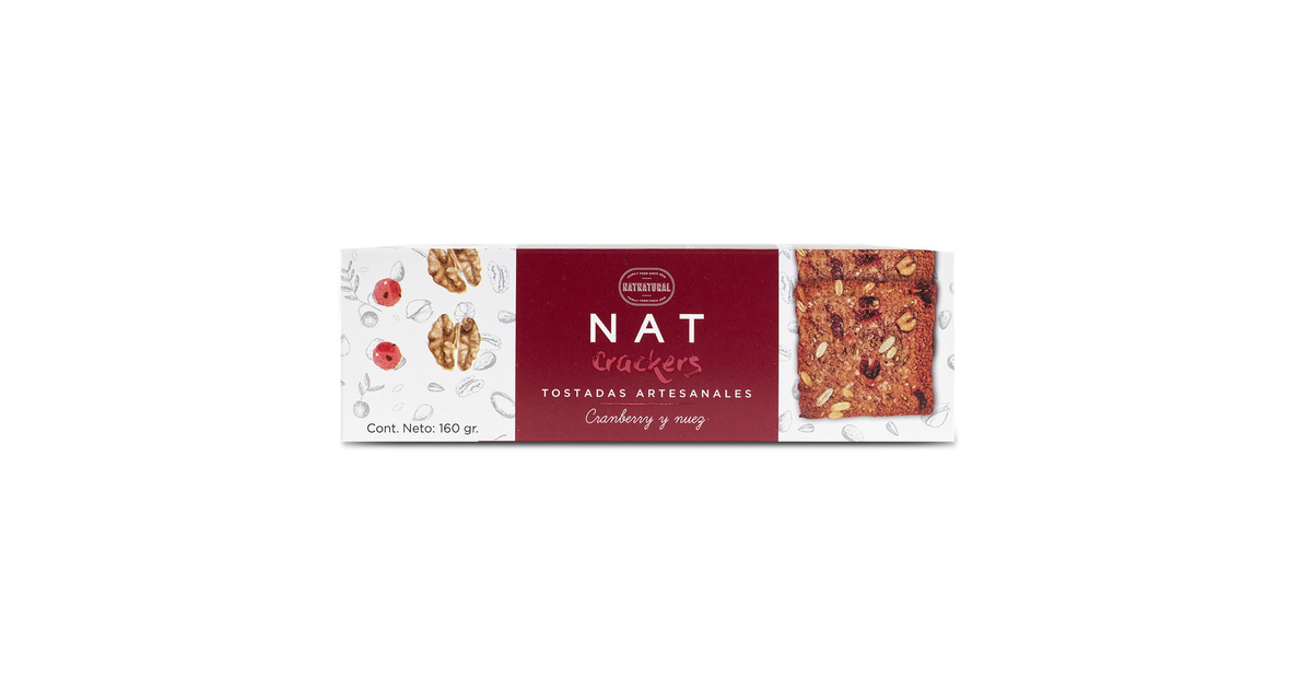 Nat Crackers Galletas Crackers Cranberry Nuez (160 g.) | SoloTodo.cl