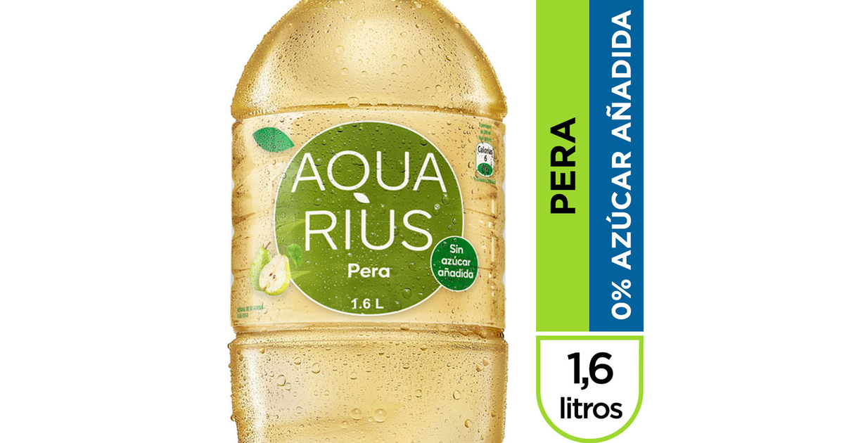 Aquarius Agua Saborizada Pera Botella (1 un. / 1600 mL.) | SoloTodo.cl