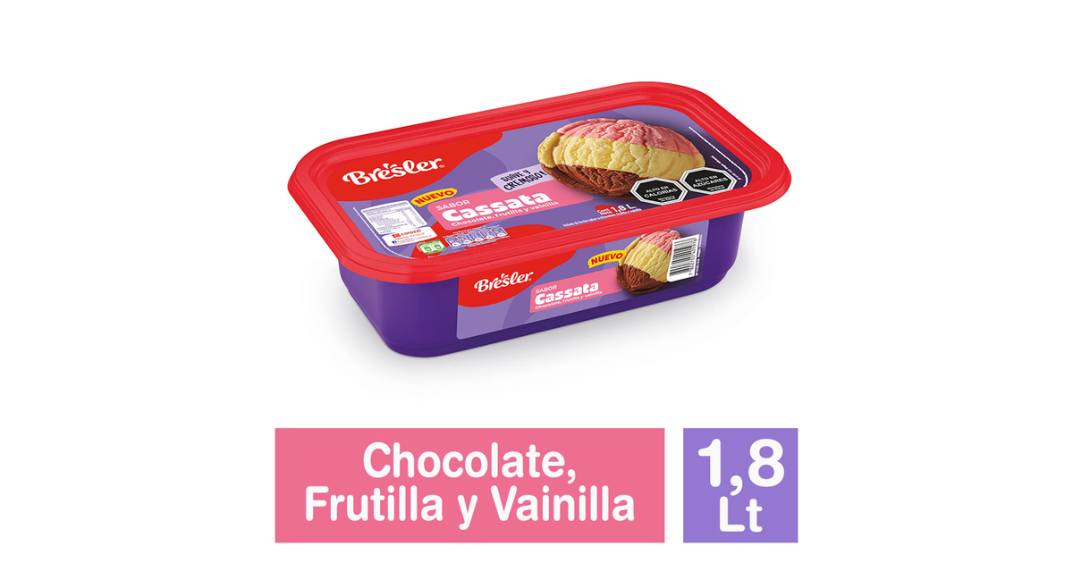 Bresler Helado Bresler Cassata Trisabor Chocolate (1 un. / 1800 mL ...