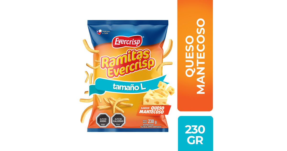 Evercrisp Ramitas Evercrisp Sabor Queso (1 un. / 230 g.) | SoloTodo.cl