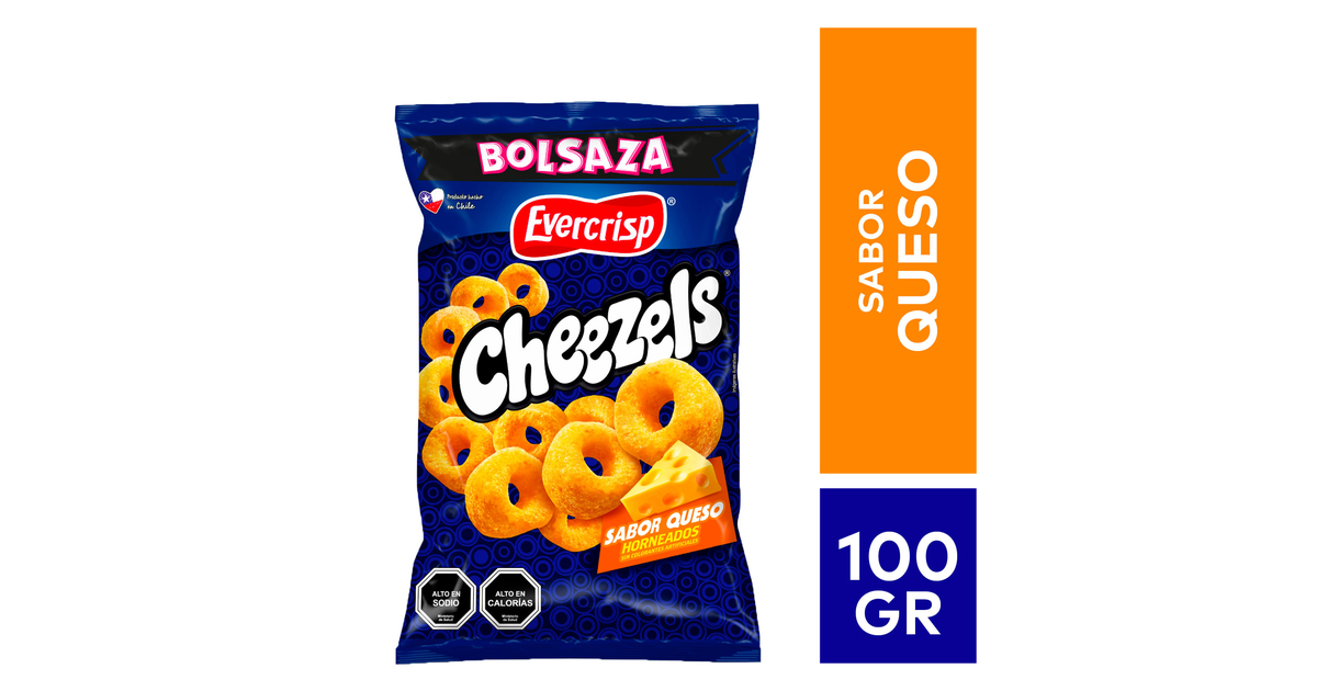 Evercrisp Cheezels Sabor Queso (1 un. / 100 g.) | SoloTodo.cl