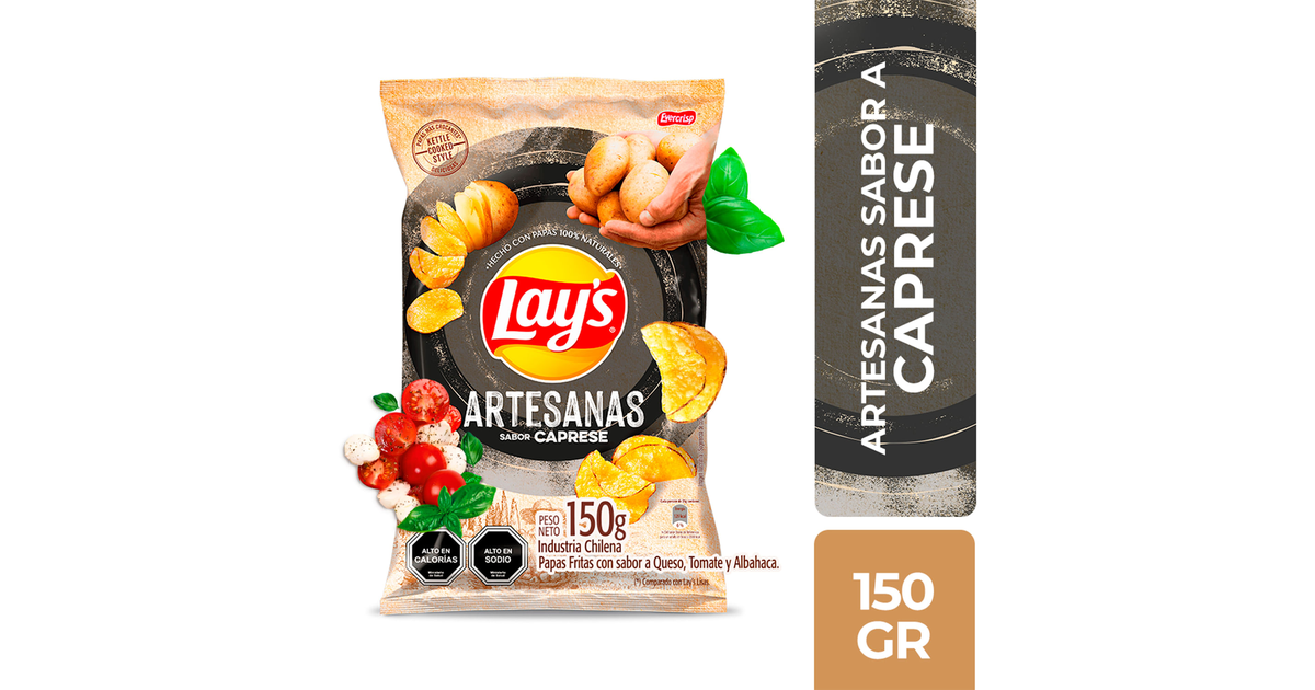 Lays Papas Fritas Artesanas Sabor Caprese (150 g.) | SoloTodo.cl