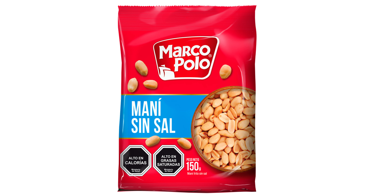 Marco Polo Maní sin Sal (1 un. / 150 g.) | SoloTodo.cl