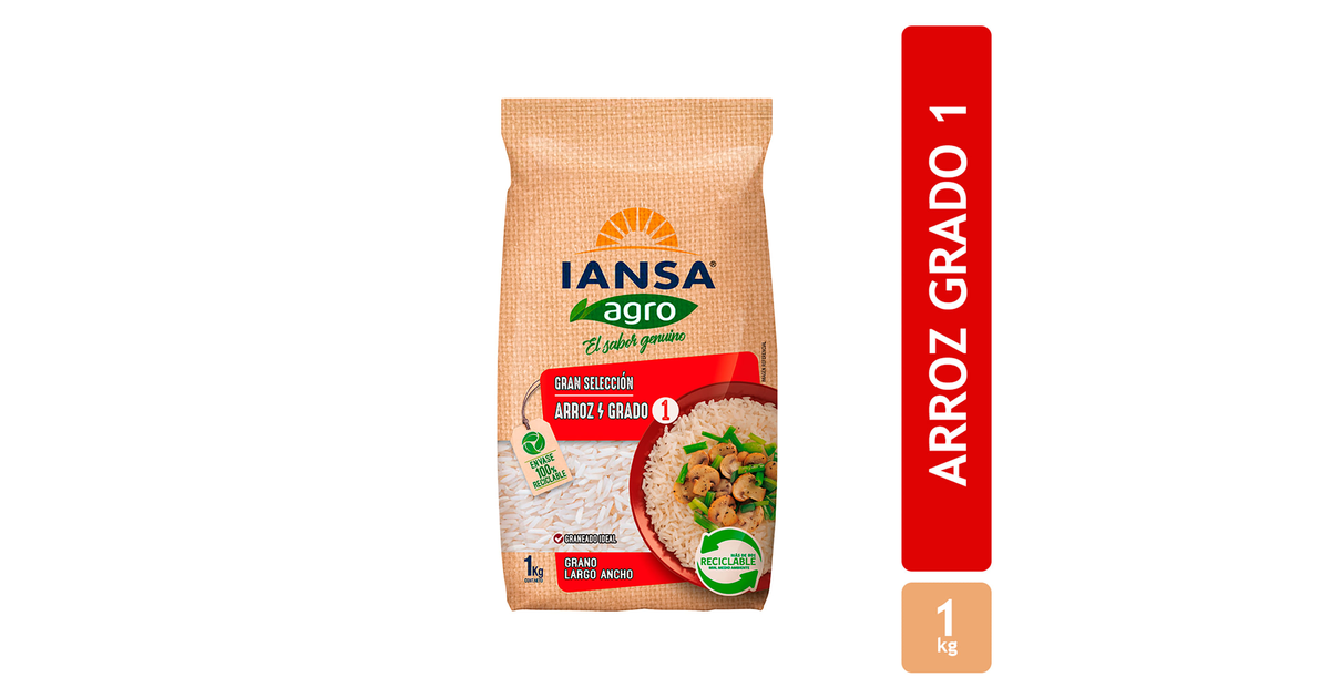 Iansa Agro Arroz Grado 1 Gran Selección (1 un. / 1000 g.) | SoloTodo.cl