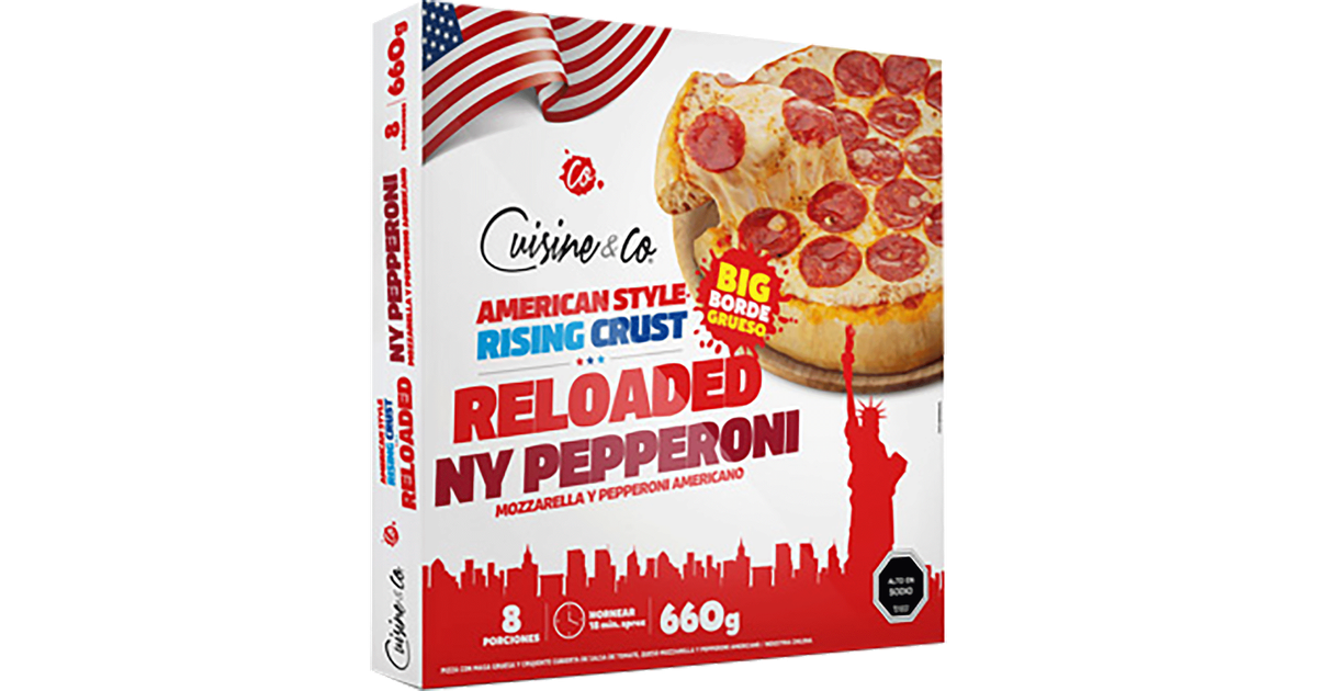 Cuisine & Co Pizza Estilo Americana Pepperoni Congelada (660 g ...