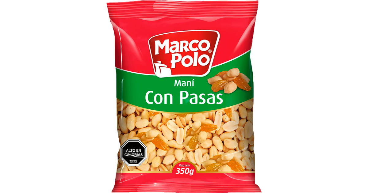Marco Polo Maní con Pasas (1 un. / 350 g.) | SoloTodo.cl