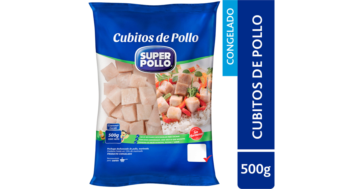 Super Pollo Cubitos de Pollo Congelados (1 un. / 500 g.) | SoloTodo.cl