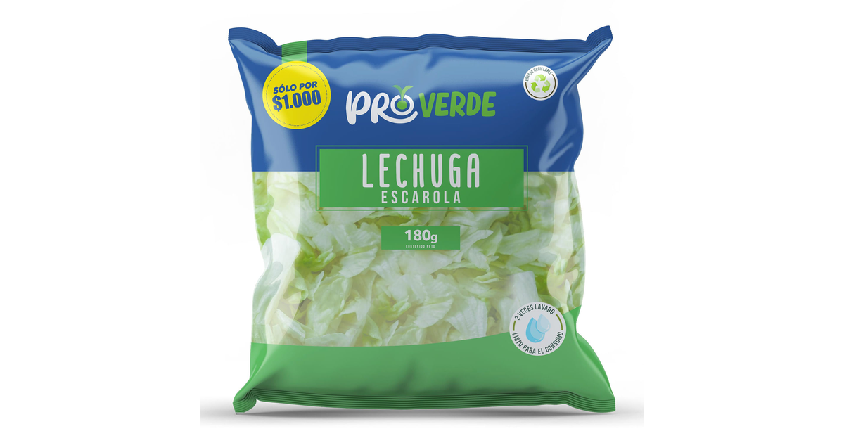 Proverde Ensalada Lechuga Escarola picada en bolsa (180 g.) | SoloTodo.cl