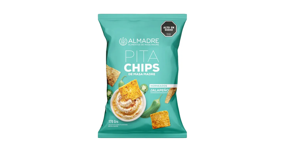ALMADRE Snack Pita Chips Sabor Jalapeño (170 g.) | SoloTodo.cl