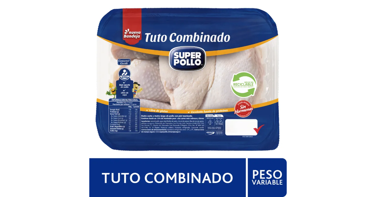 SUPER POLLO Tuto Combinado de Pollo (900 g.) | SoloTodo.cl
