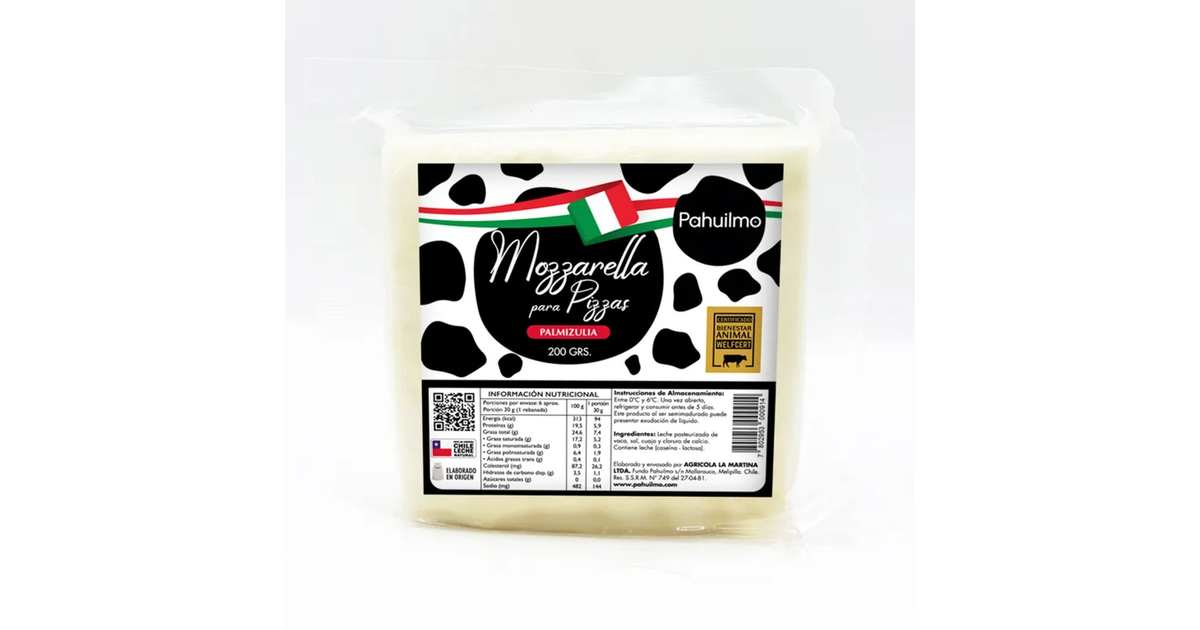 PALMIZULIA Queso Mozzarella Pizza (200 g.) | SoloTodo.cl