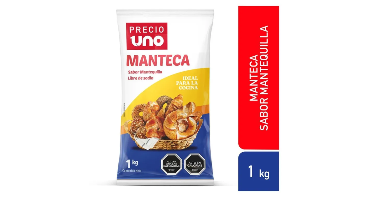 PRECIO UNO Manteca Sabor Mantequilla (1000 g.) | SoloTodo.cl