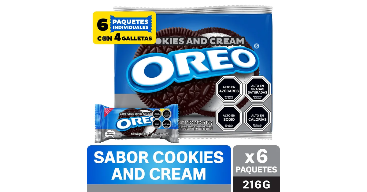 OREO Cookies And Cream (6 un. / 216 g.) | SoloTodo.cl