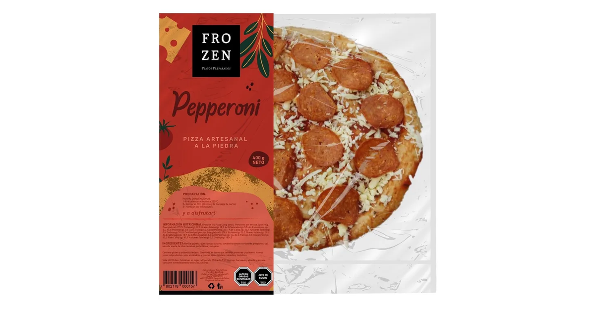 FRO ZEN Pizza Artesanal Pepperoni a la Piedra (400 g.) | SoloTodo.cl