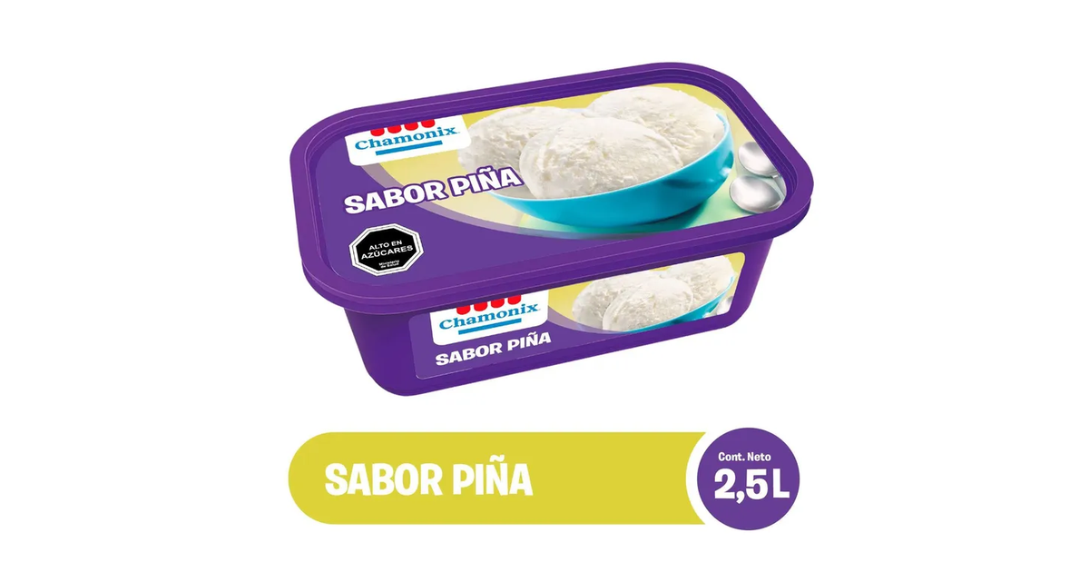 CHAMONIX Helado de Agua Sabor Piña Cassata (2500 mL.) | SoloTodo.cl