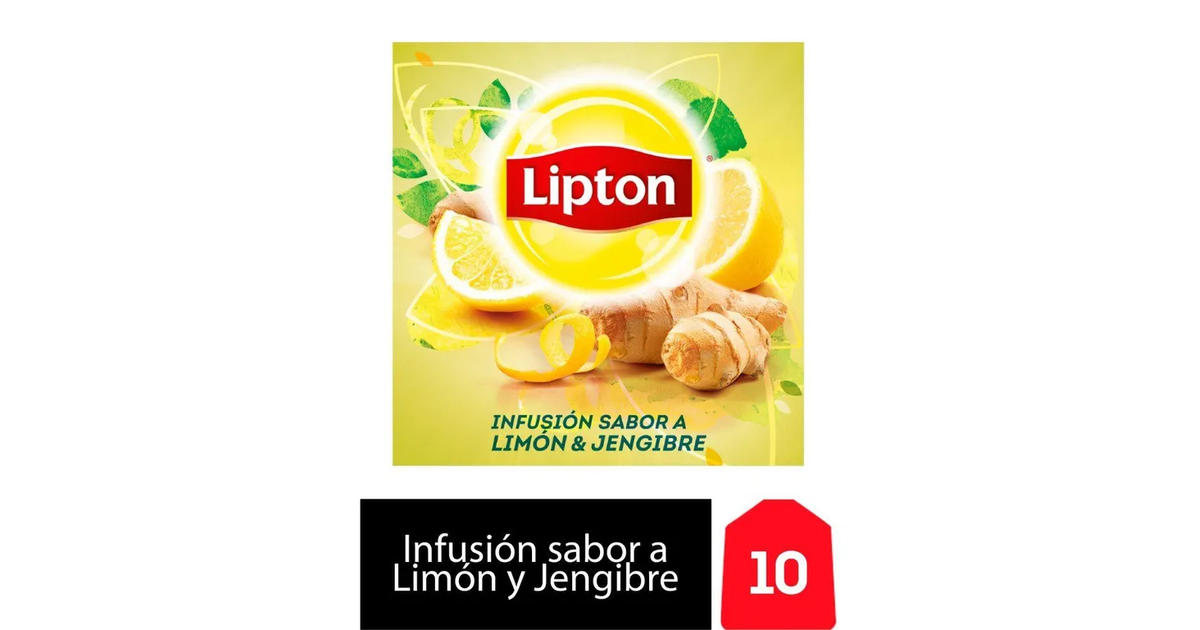 LIPTON Te infusión limón & jengibre (10 un. / 15 g.) | SoloTodo.cl